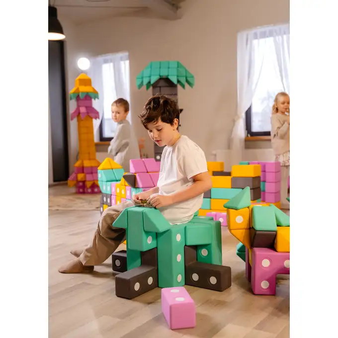 50 klocków Klocki magnetyczne piankowe Tuki Zestaw Smart - Sklep RehaZakupy.pl